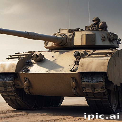 Military Tank Positioned on an Open Terrain Under a Clear Sky
