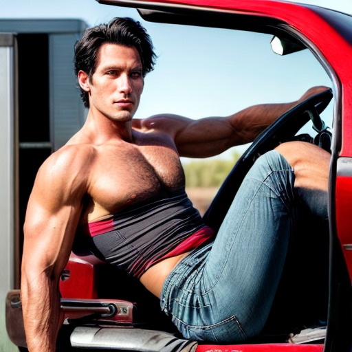 tall black haired country mechanic