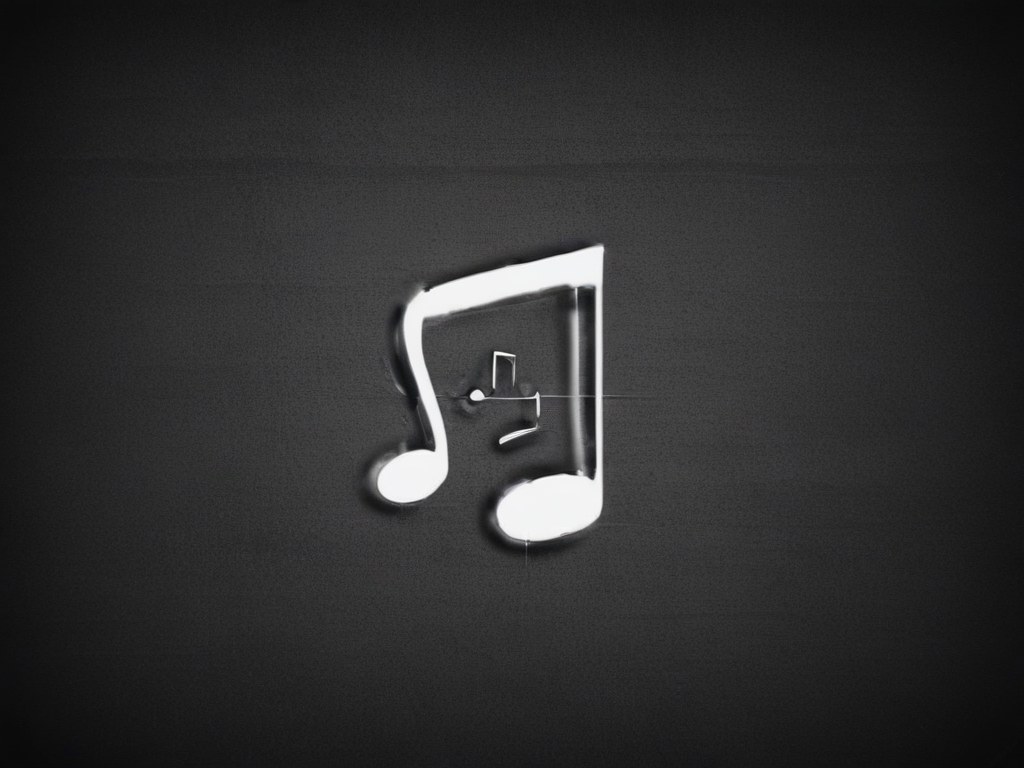 Stylized Music Note Against a Dark Background Capturing the Essence of ...