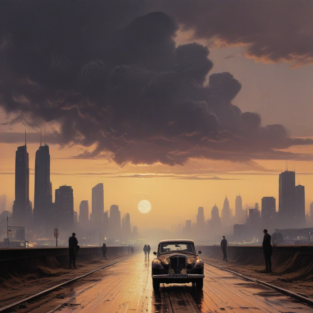 churchill & hitler landscapes paintings on blade runner style at ...