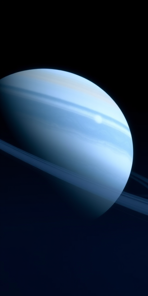 Majestic View of Neptune with Its Beautiful Rings in Space