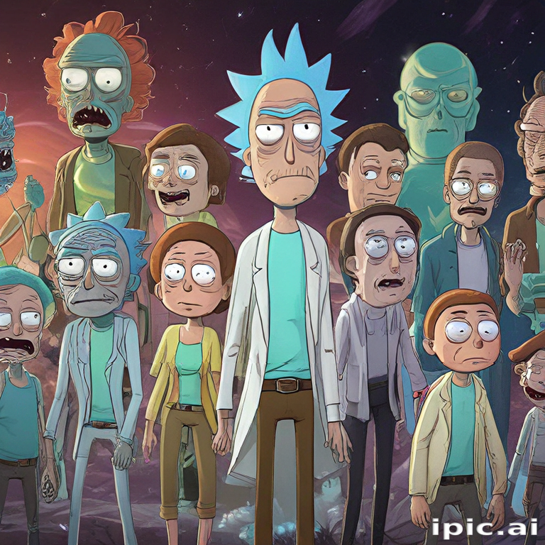 Adventurous Characters from a Popular Animated Series Facing Cosmic ...