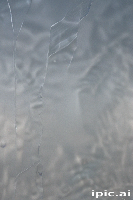 Delicate Patterns of Ice and Light Creating a Unique Frosted Texture