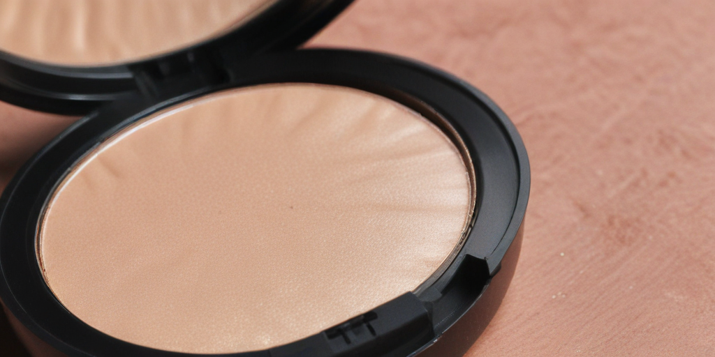 Close-Up View of a Compact Powder Makeup with Smooth Texture