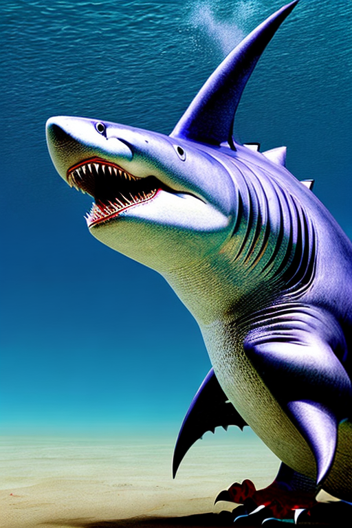 Sharkzilla, with spikes down its back, and dinasour/shark like, before ...