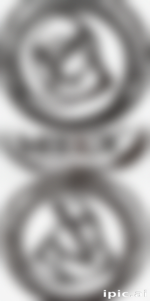 Abstract Design Featuring Two Intertwined Circular Patterns in Gray Tones.