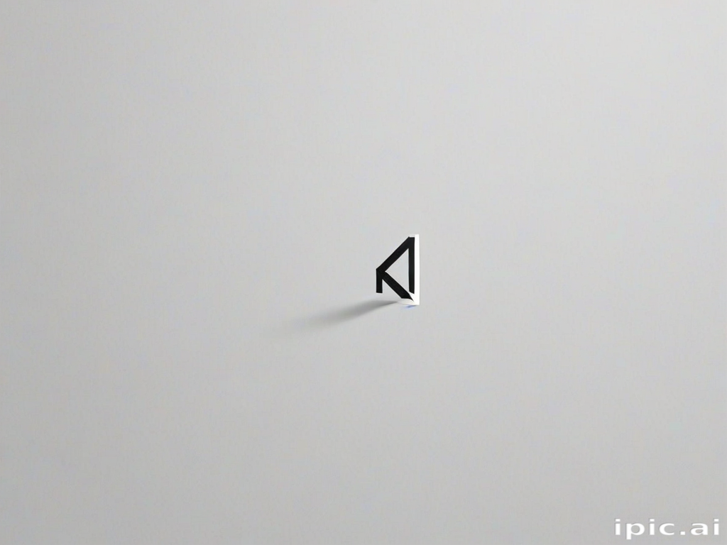 Minimalist Design Featuring a Unique Arrow Symbol with Subtle Shadow ...