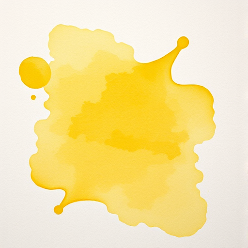 Vibrant Yellow Watercolor Splash Illustrating a Playful Artistic Expression
