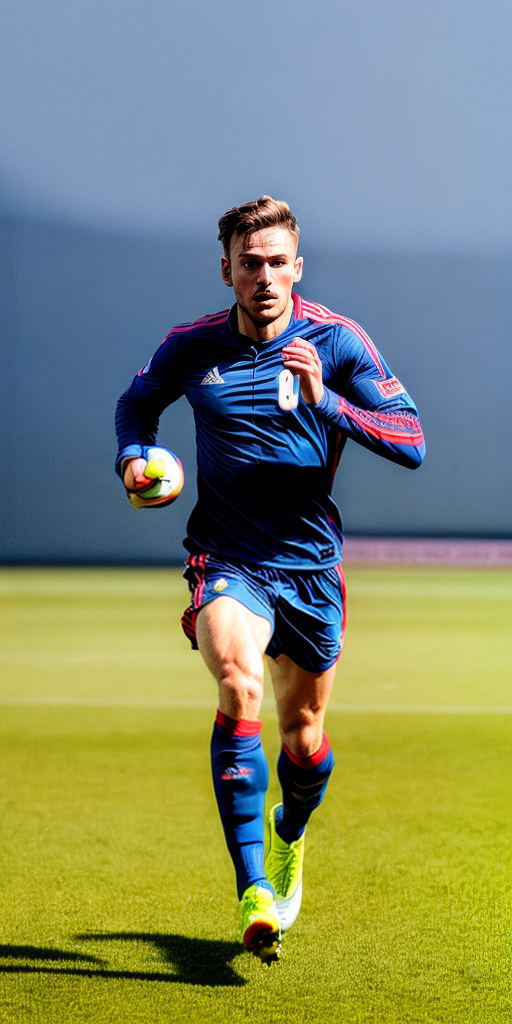 a realistic image of man running in the dark