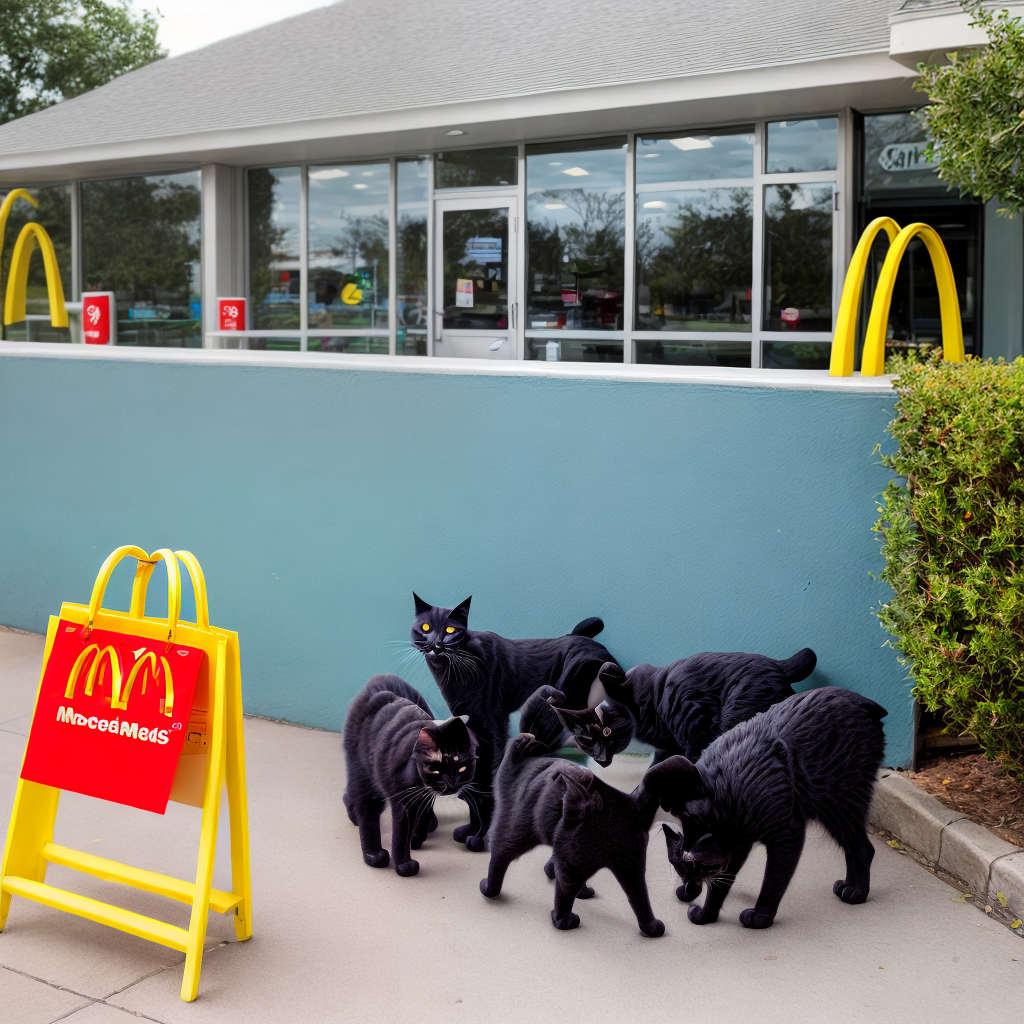 Cats visiting McDonald’s
