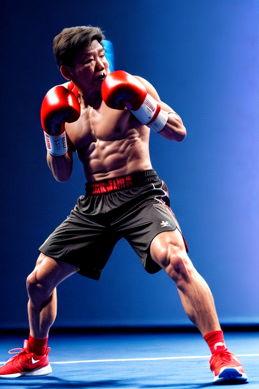 Xi Jinping boxing against Donald Trump