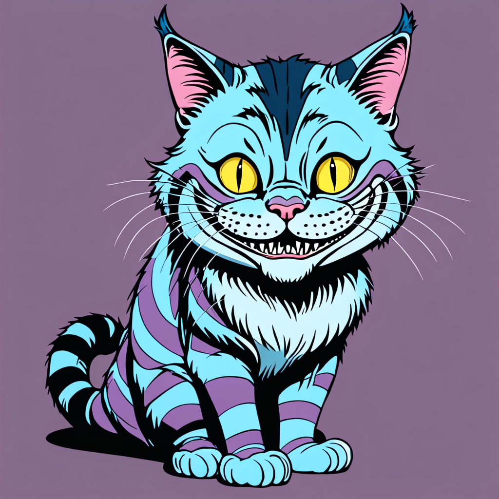 Cheshire Cat. Flat colors.