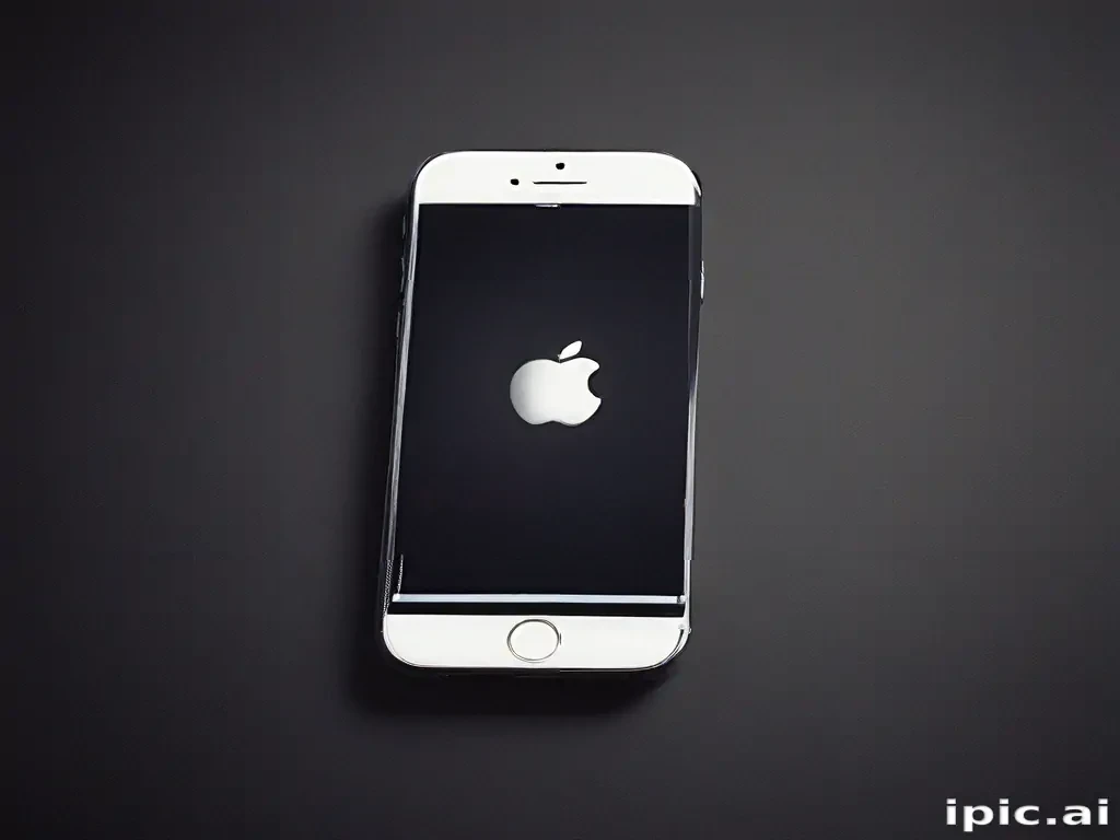 Close-Up of a Sleek Apple iPhone Displaying the Iconic Apple Logo