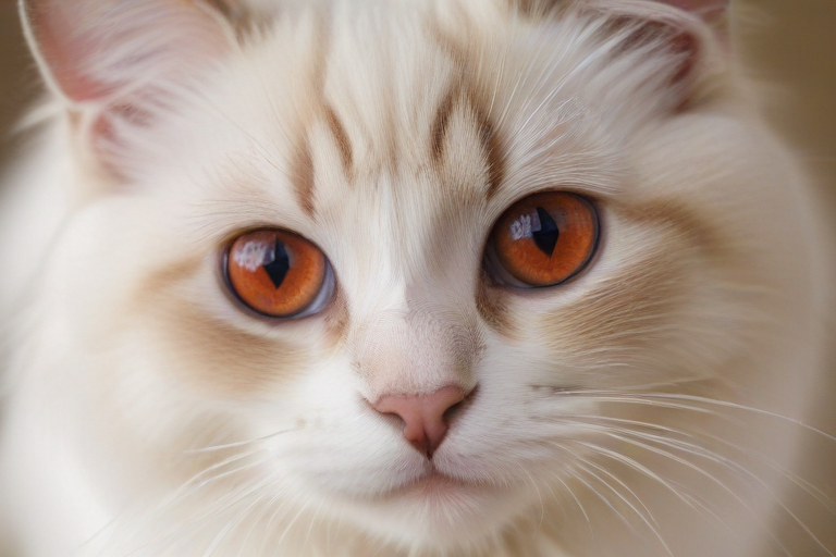 Ragdoll Kitten with blood red eyes