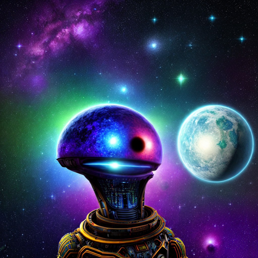 Psychedelic planet alien