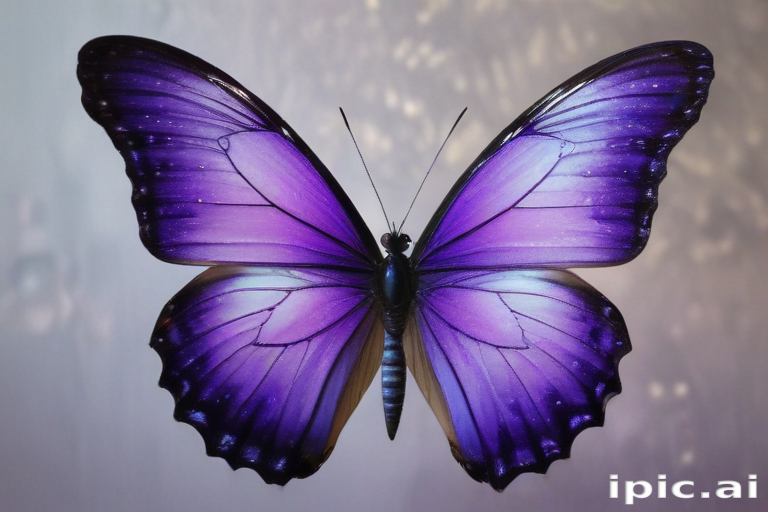 Majestic Purple Butterfly Displaying Its Vibrant Wings in Stunning Detail