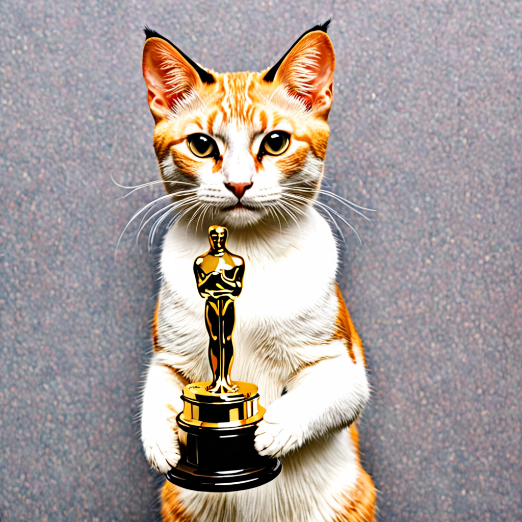3 oscar awards that are shaped like cats
