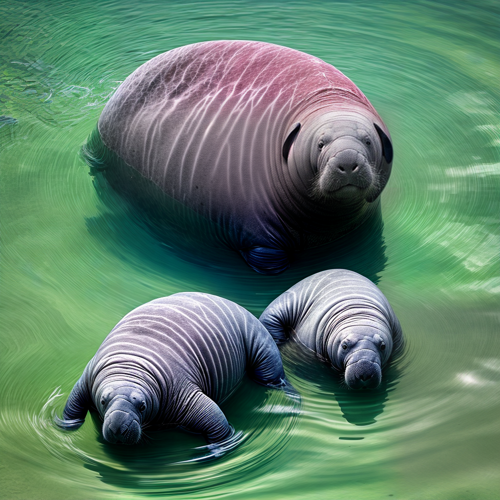 manatee sit in a bowl