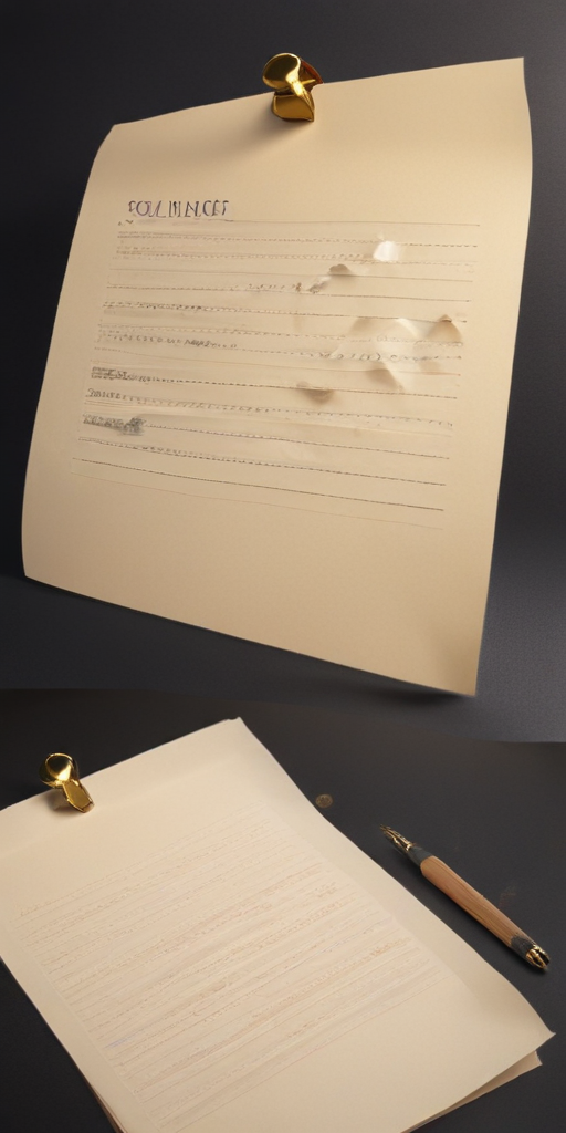 An Unfinished Manuscript with Handwritten Notes and a Vintage Pen