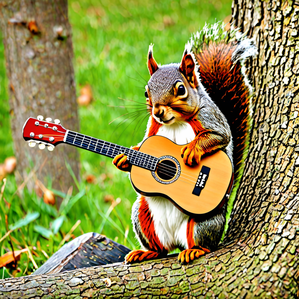squirrel band a guitar