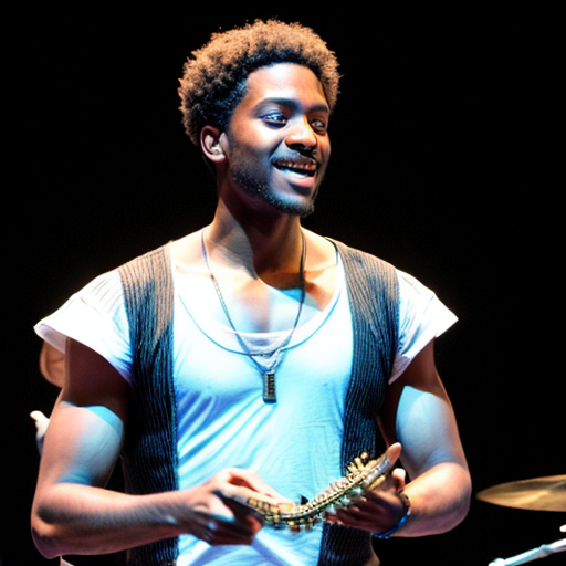 white Roderigo from othello playing the tambourine