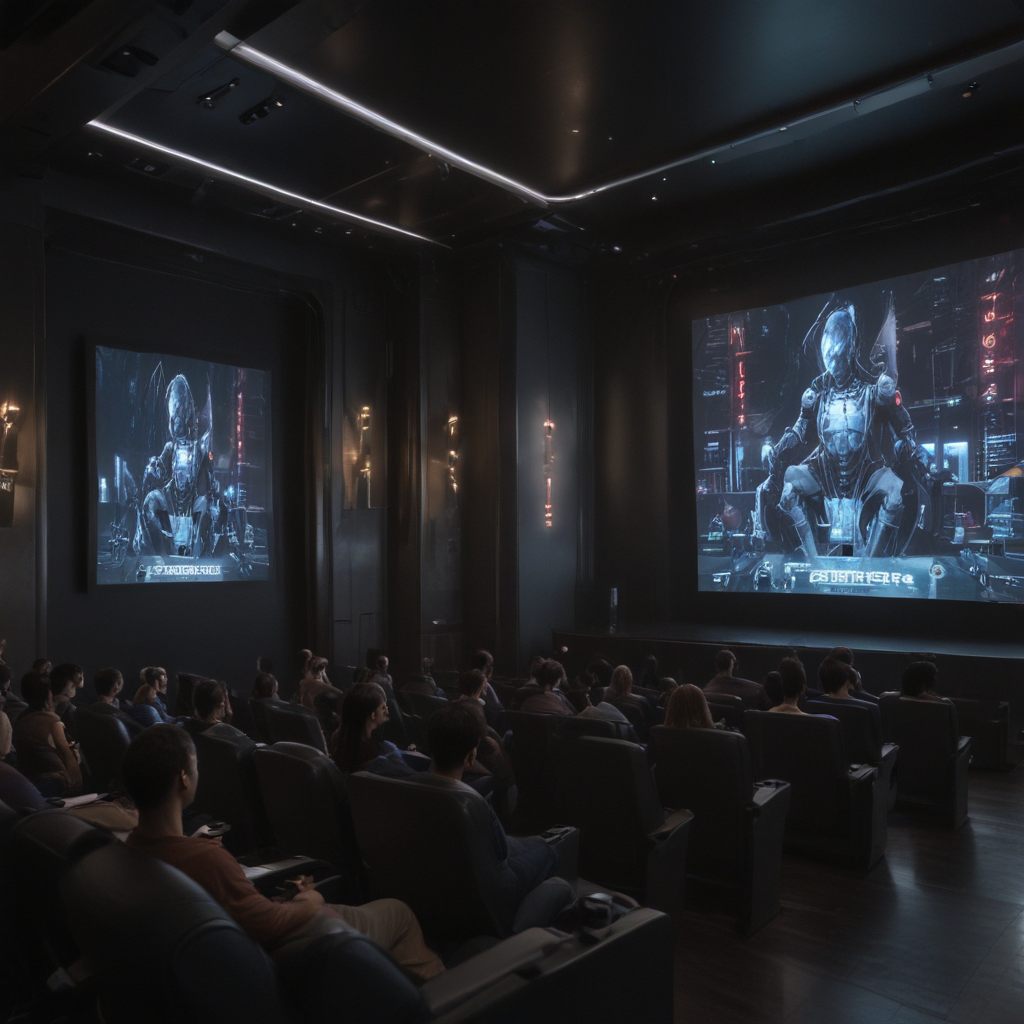 In the heart of the cybernetic city stands a cutting-edge and ...