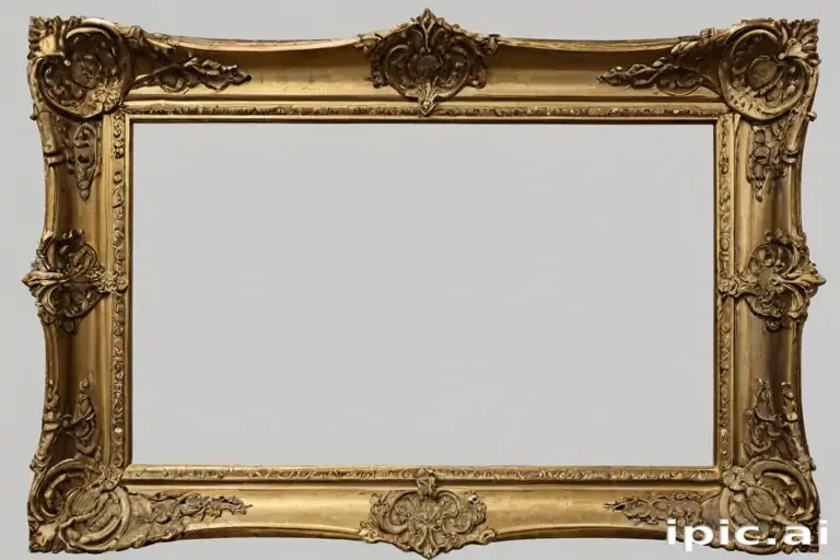 Ornate Golden Picture Frame Perfect for Displaying Artistic Masterpieces