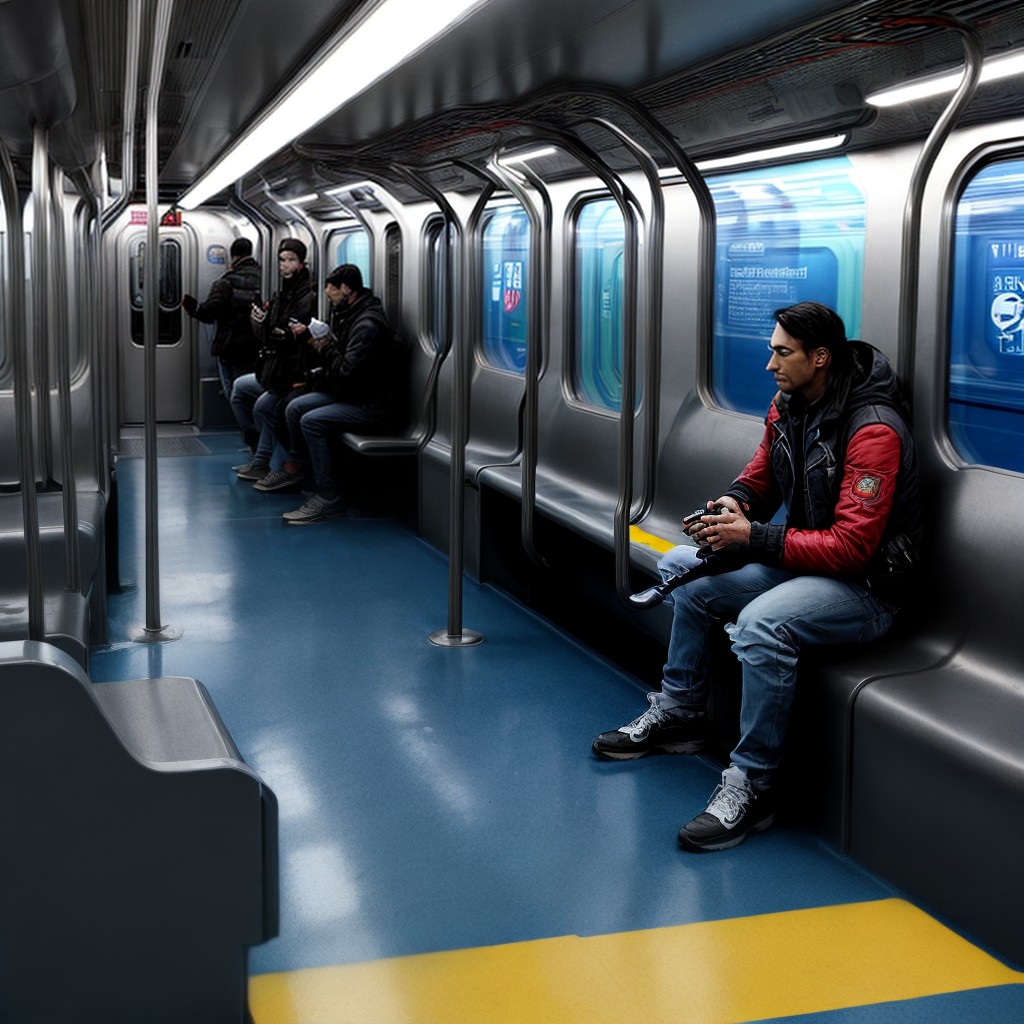 Cyberpunk subway train