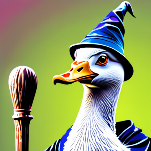 Angry Wizard that has the head of a goose