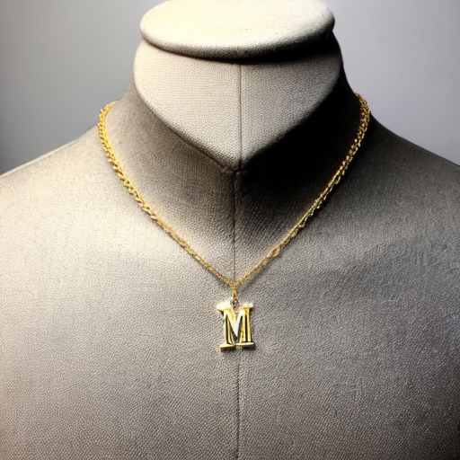 Gold chain with word M I L A Č A on it