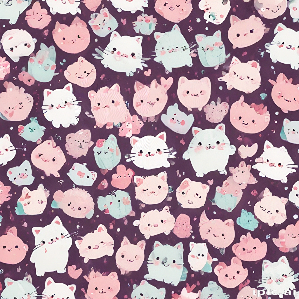 A Colorful Collage of Adorable Cartoon Animals and Playful Characters.