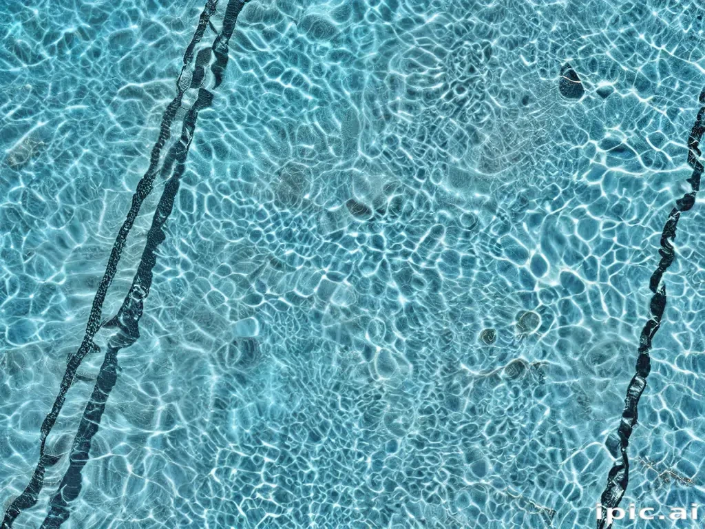 Sunlight Dancing on the Surface of Tranquil Clear Swimming Pool Water