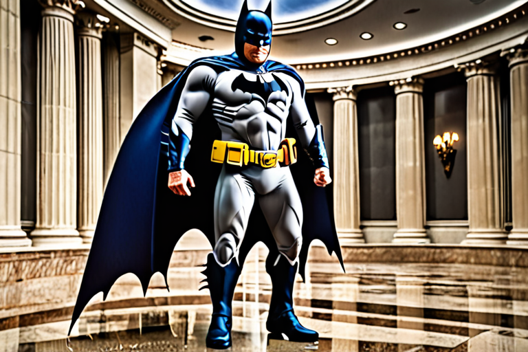 Donald Trump as Batman full body head to feet no background