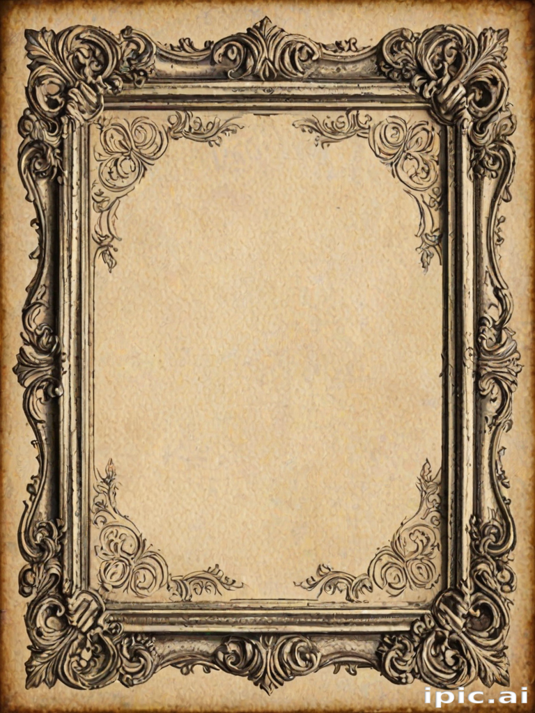Intricately Designed Vintage Frame Ready for Your Artistic Masterpiece ...