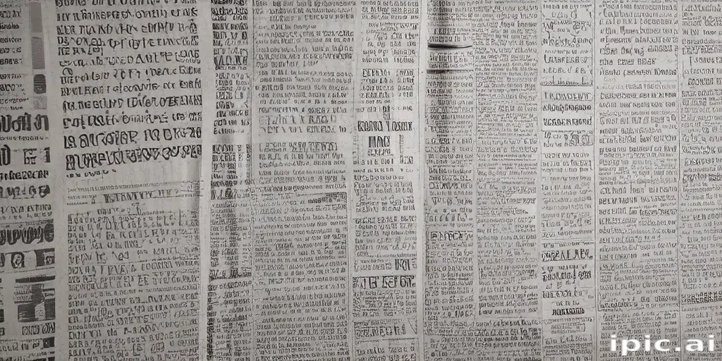 An Artistic Display of Vintage Newspaper Clippings and Typography Patterns