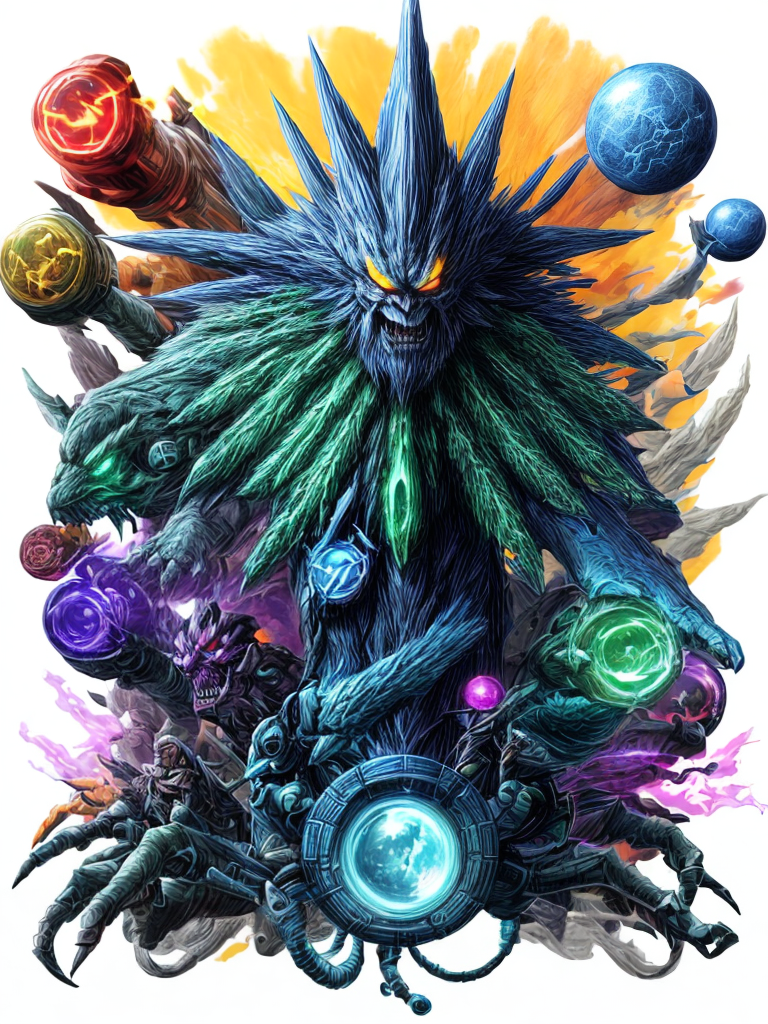 A fanmade MSM monster, with elements: Magic, Toxic, Polarity