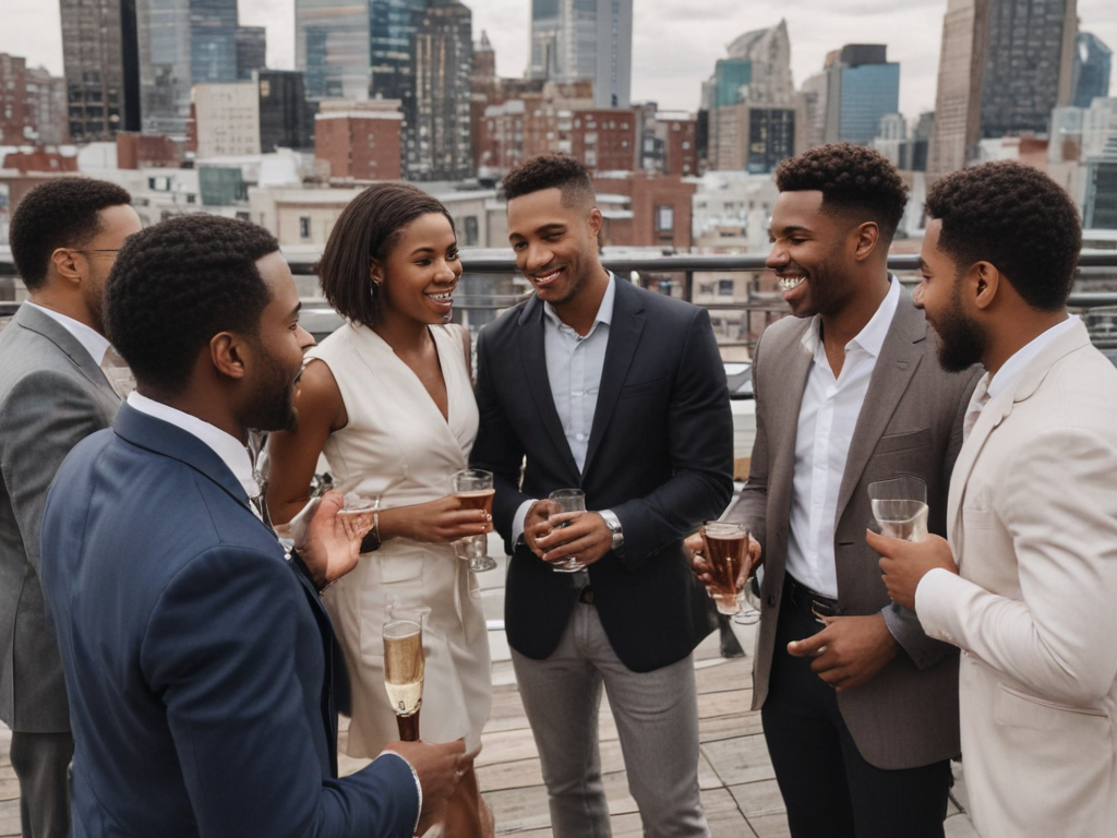 urban Black professionals networking and having a good time with other ...