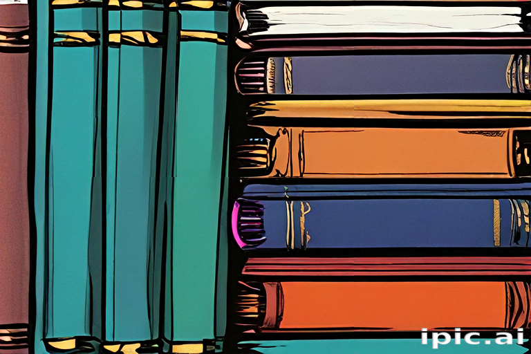 Colorful Collection of Books Stacked Together on a Bookshelf Display