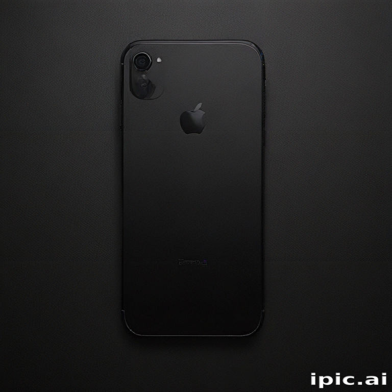 Elegant Black Apple iPhone 11 Back Design on a Dark Background