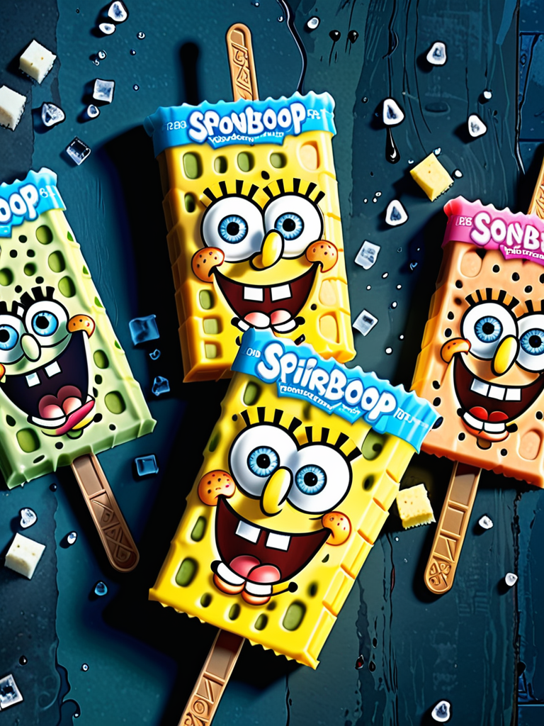 Colorful SpongeBob Popsicles Featuring Fun Faces and Delicious Flavors ...