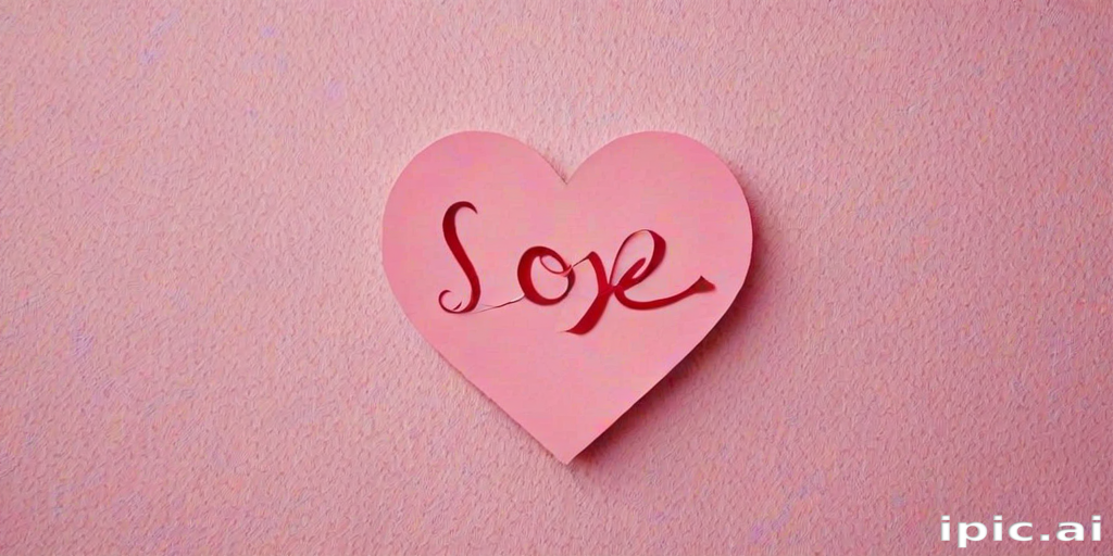 Beautiful Pink Heart with Elegant Scripted Word 'Love' for Romantic ...