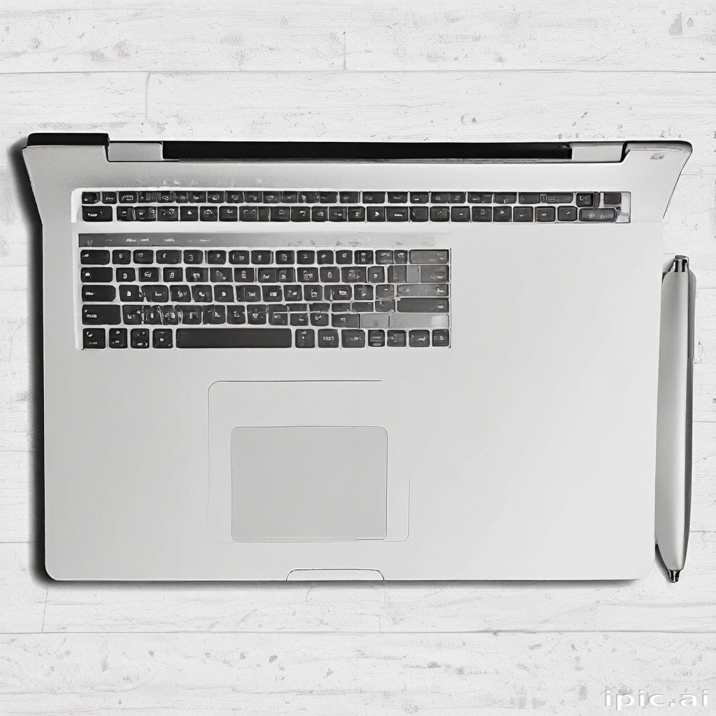 Modern Laptop with a Sleek Design Resting on a Wooden Surface