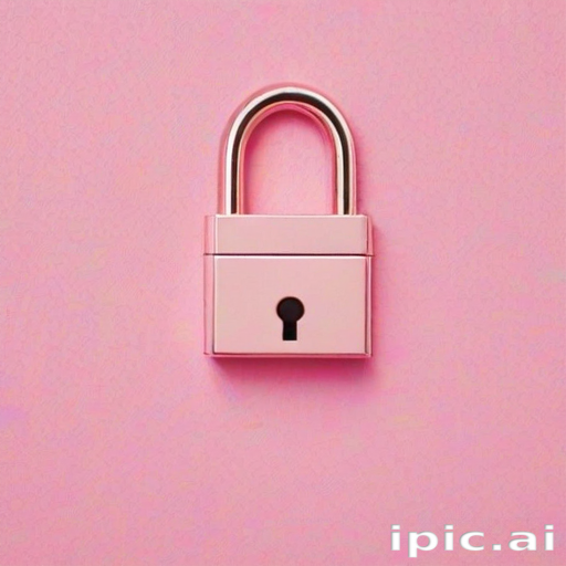 Stylish Pink Padlock on Soft Pink Background: Symbol of Security and ...