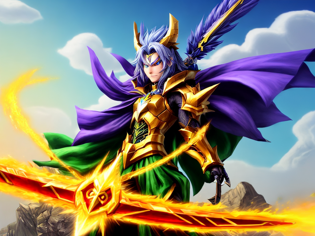 Divine golden giant sword