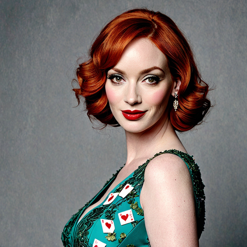 Christina Hendricks, night club, Queen of Hearts