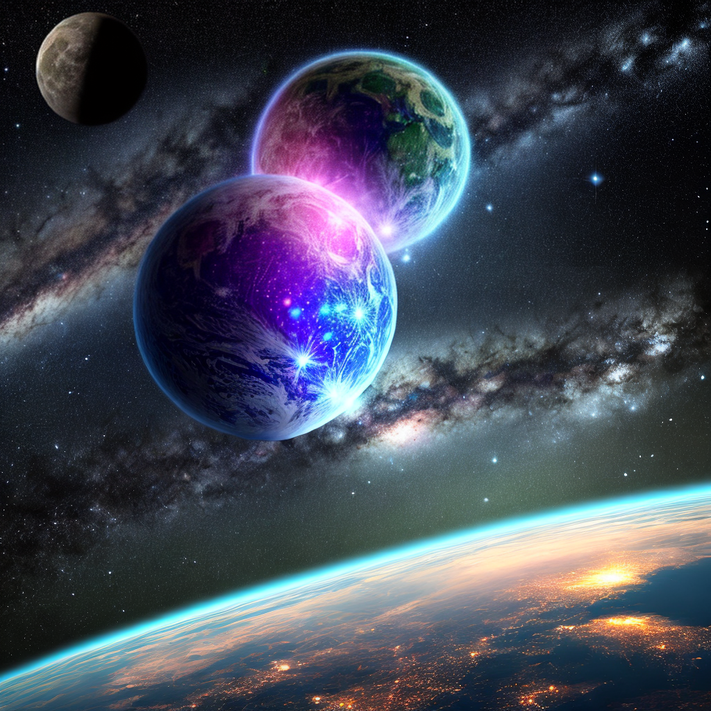 orbit planet bubbles space dreamy liminal