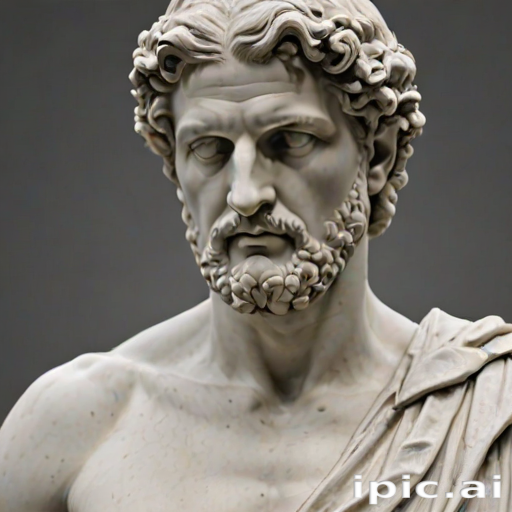 Stunning Marble Sculpture of a Historical Figure with Intricate Details