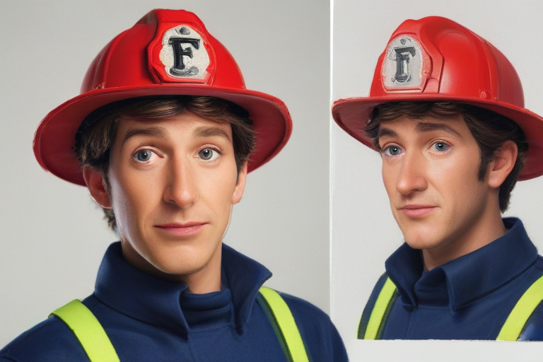 Draw a more realistic version of Fireman Sam