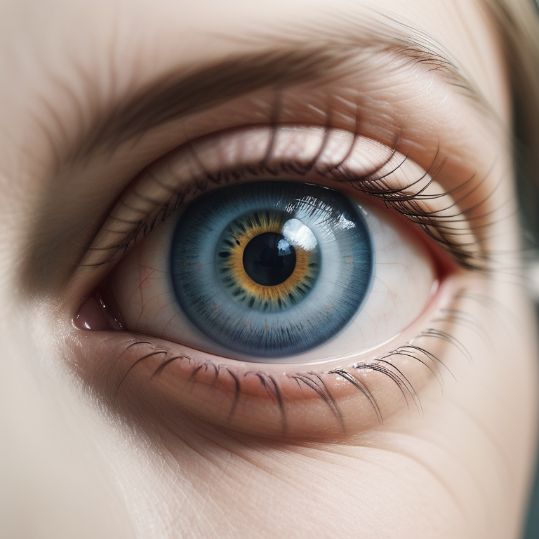 A Close-Up View of an Intricate Human Eye Capturing Details and Colors.