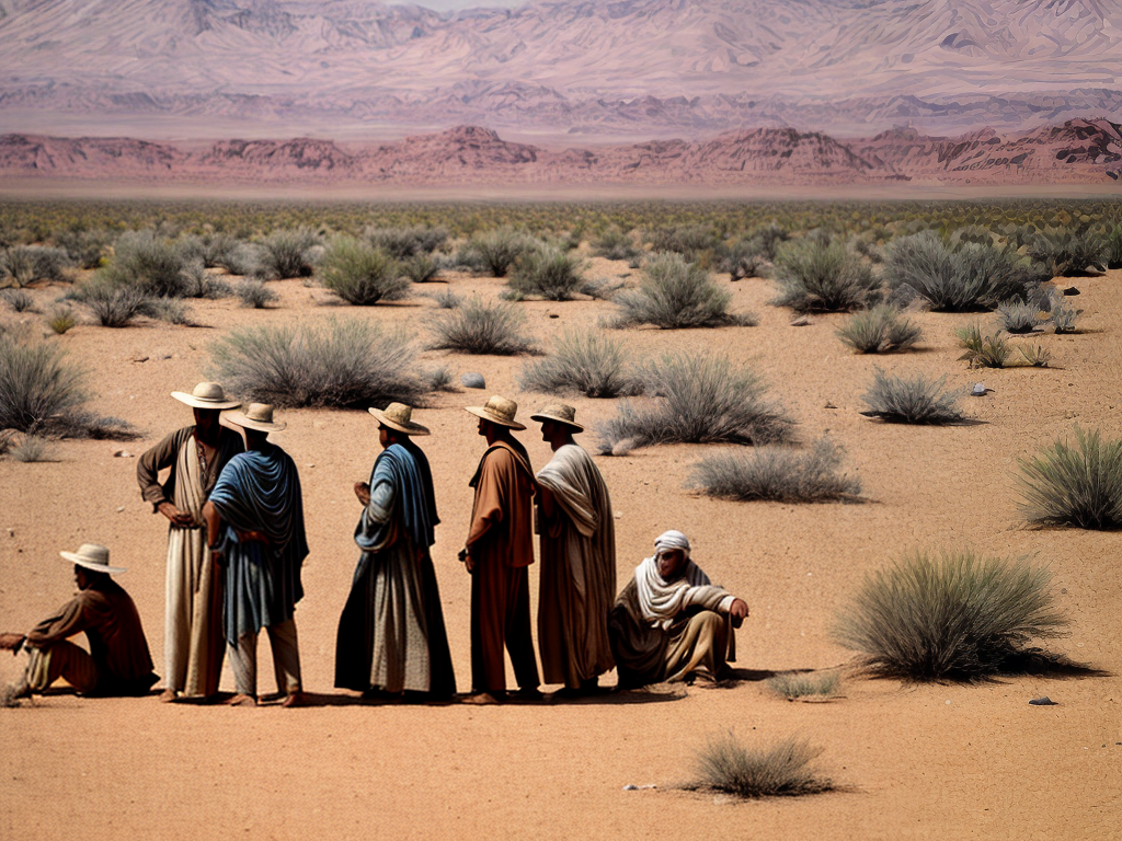 men in the desert